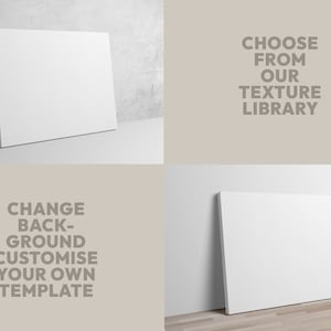 2x3 Ratio White Canvas Mockup Bundle 8in1 + Free 24texture Pack ...