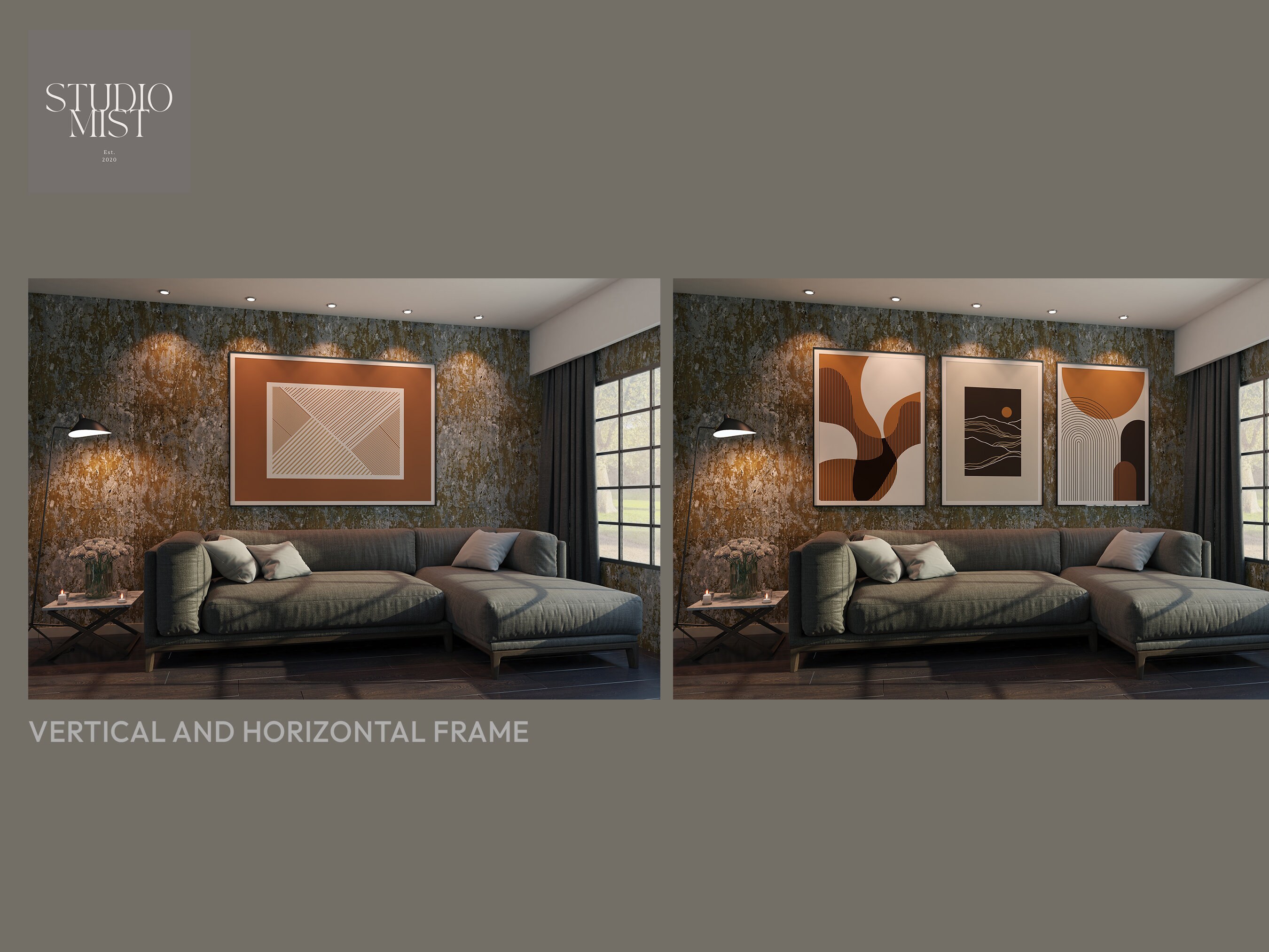 6 Frame Poster Mockup Bundle Modern Contemporary Minimalist - Etsy