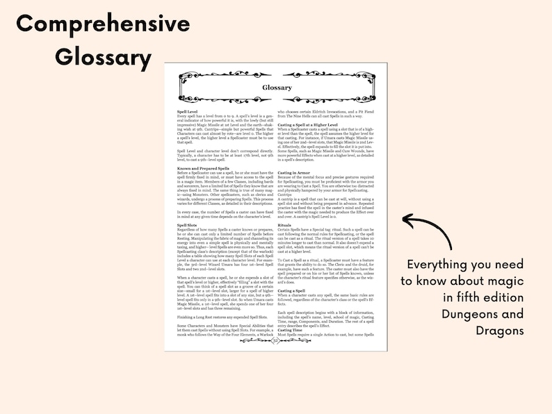 Bard Spell List for Dungeons and Dragons 5e - Etsy