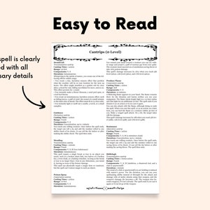 Druid Spell List for Dungeons and Dragons 5e - Etsy