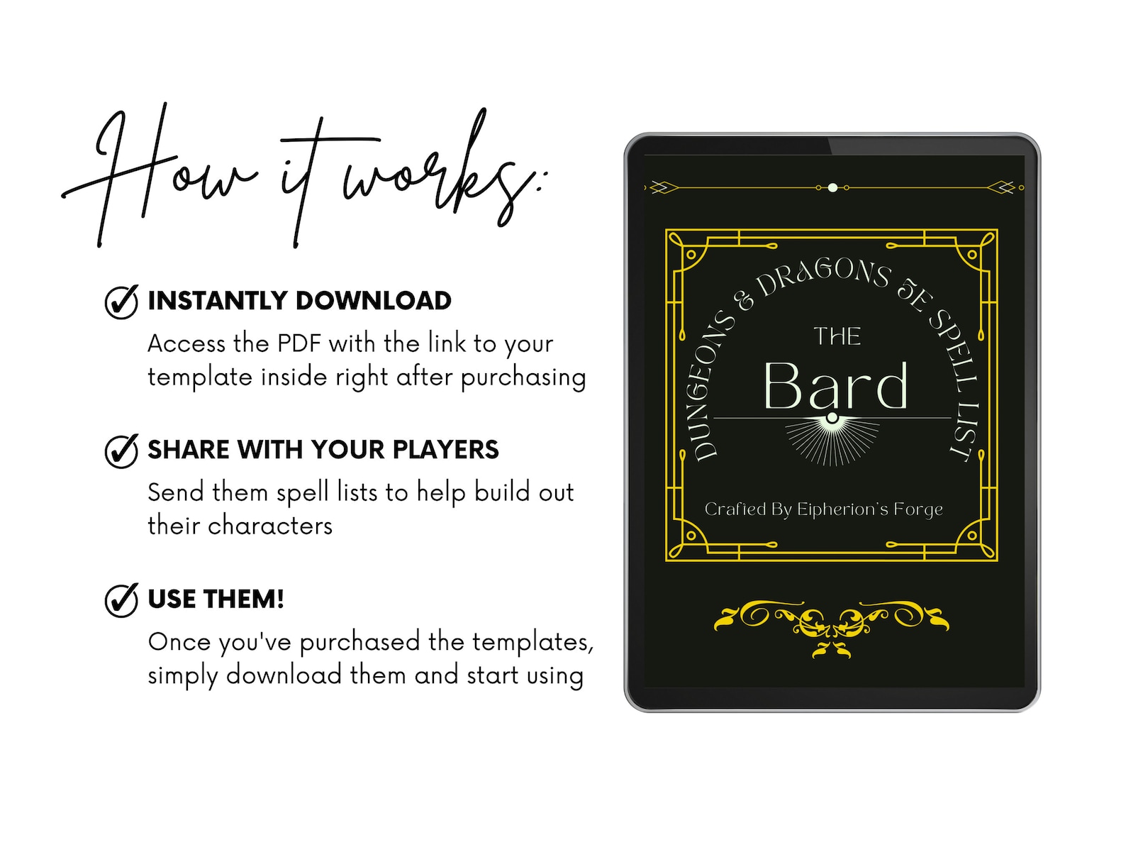 Bard Spell List for Dungeons and Dragons 5e - Etsy
