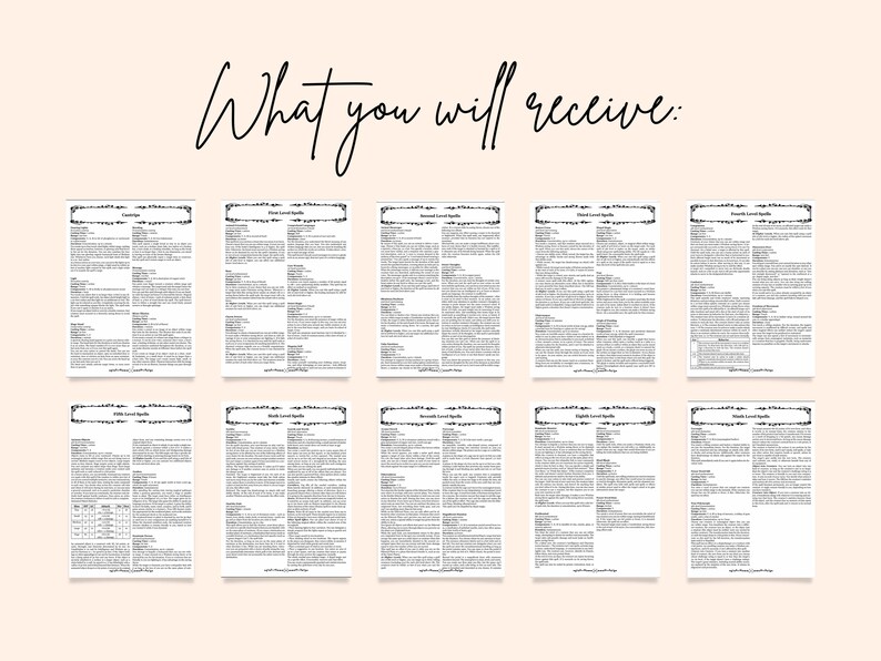 Bard Spell List for Dungeons and Dragons 5e - Etsy