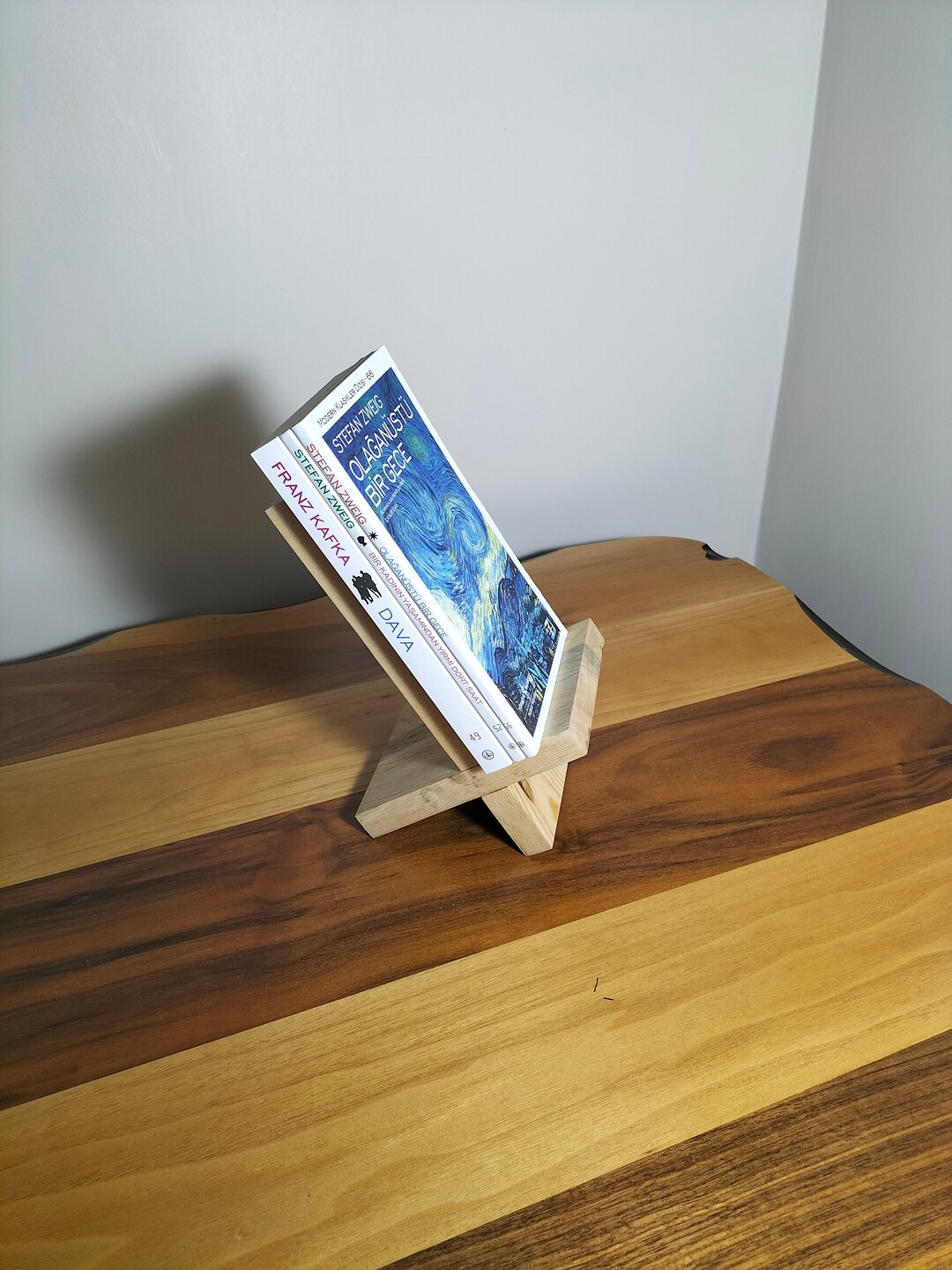 Wooden Desktop Bookcase, Mini Book Stand, Bookshelf for Office Desk ...
