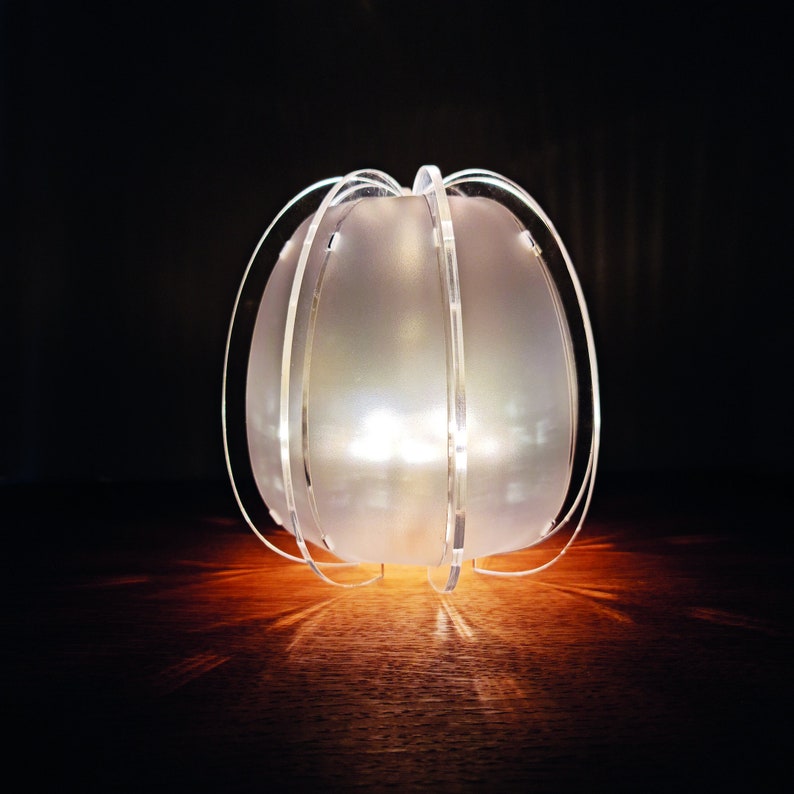 Artsy Table Lamp With Rainbow Colors, Egg Shaped Tranlucent Mood ...