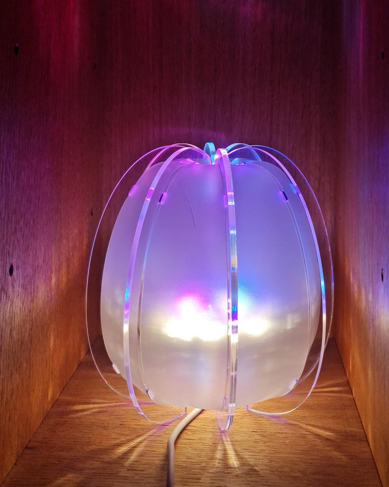 Artsy Table Lamp With Rainbow Colors, Egg Shaped Tranlucent Mood ...