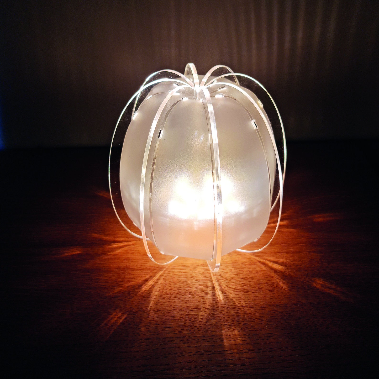 Artsy Table Lamp With Rainbow Colors, Egg Shaped Tranlucent Mood ...