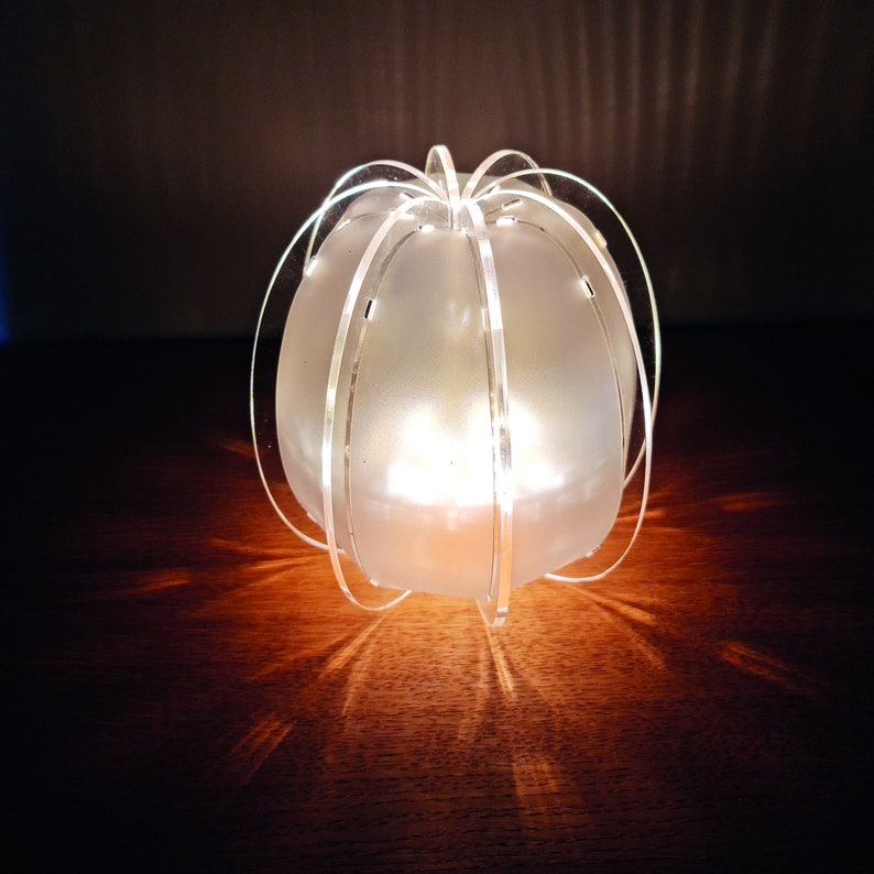 Artsy Table Lamp With Rainbow Colors, Egg Shaped Tranlucent Mood ...