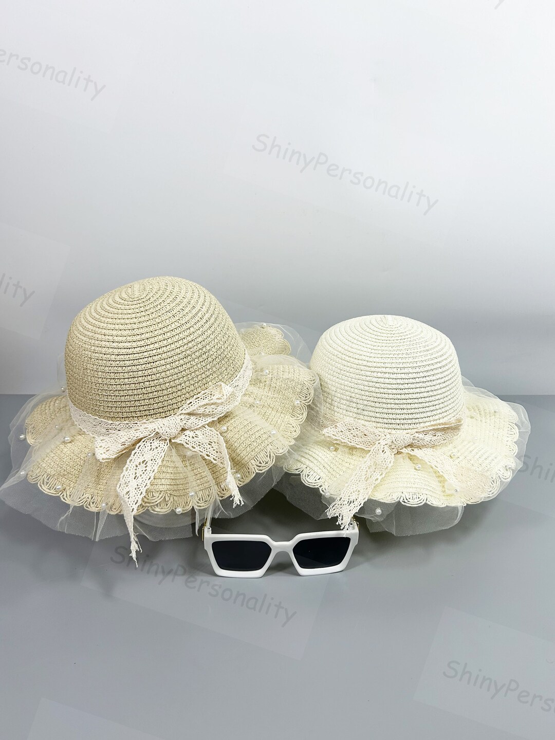 Children's Mesh Cooler Hat / Parent-child Travel Hat / Hand-knitted ...