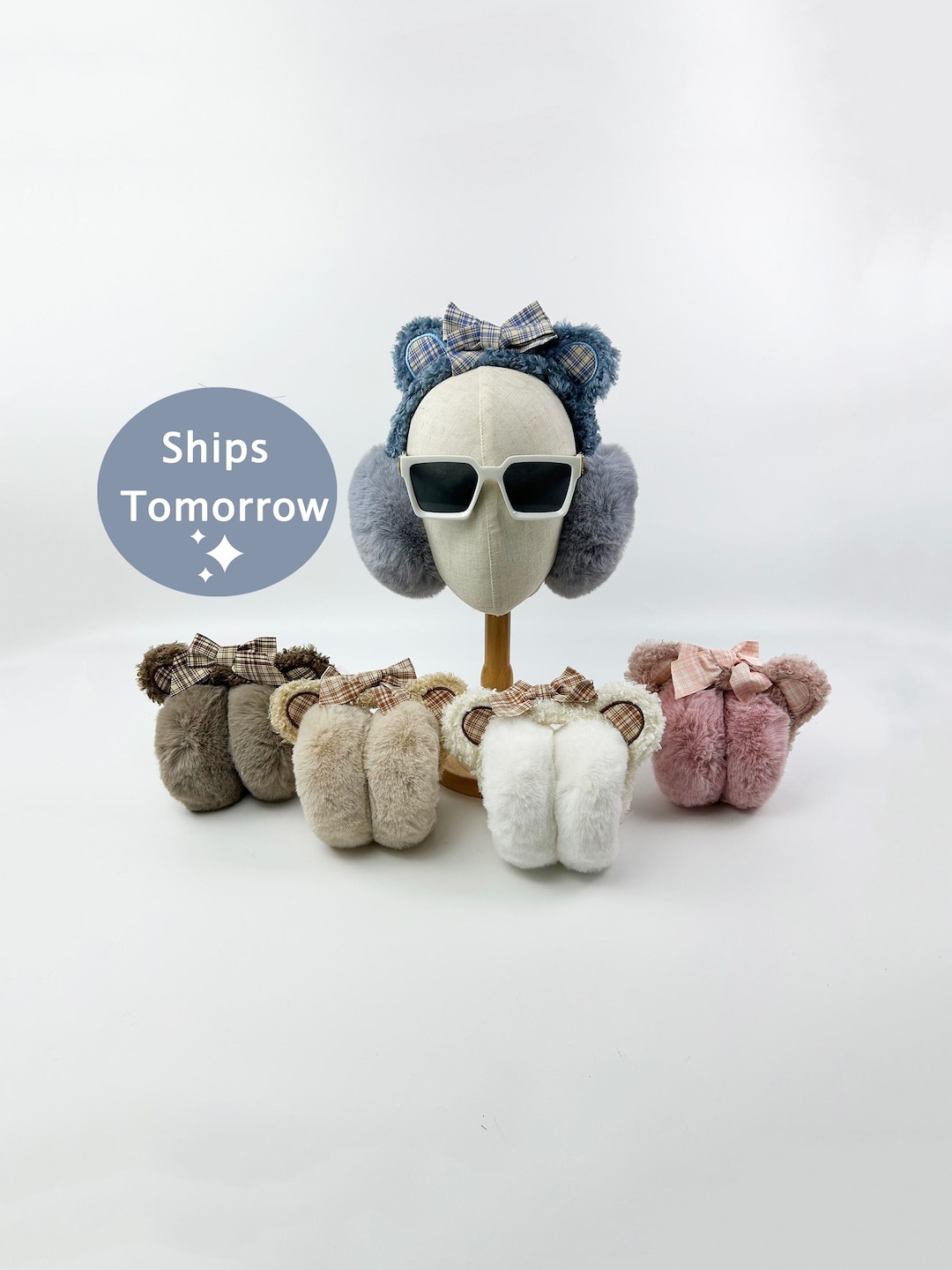 Bear Ears Earmuffs / Bow Earmuffs / Girls / Windproof /personalized ...