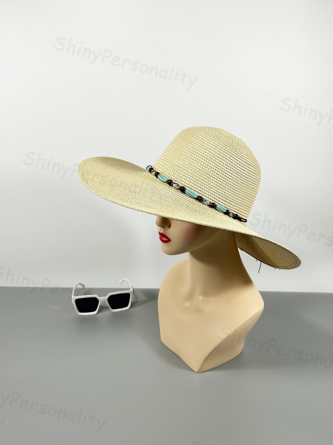 Summer Ladies Wide Brim Hat / Outdoor Leisure Cap / Sun Protection Sun ...