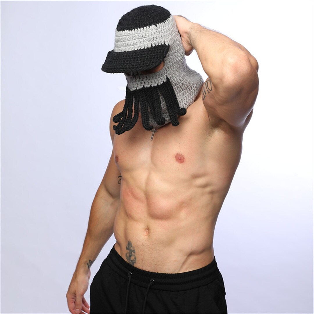 Men's Knitted Hat / Hand-knitted Hat / Winter Warm Thick Hat / Outdoor ...