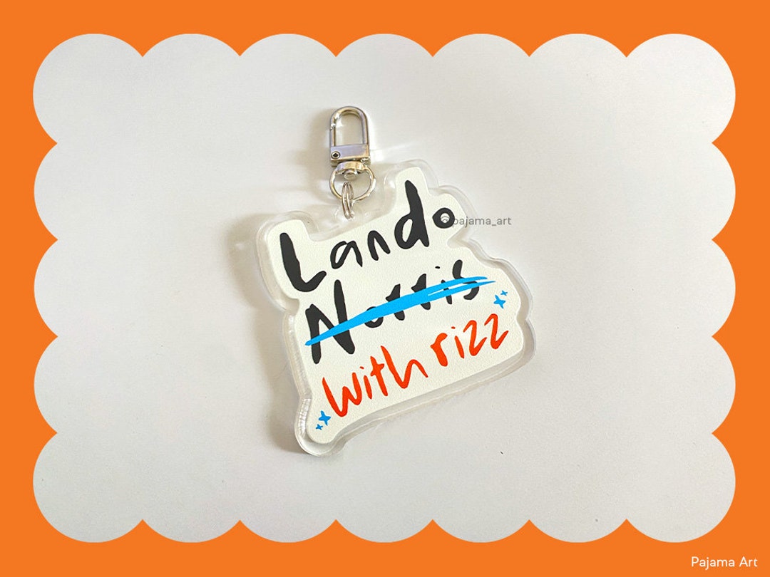 Lando Norris (with Rizz) Acrylic Charm by Pajama Art | F1 Merch, Lando ...