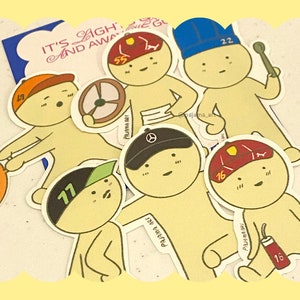 Smiski F1 Drivers | F1 Merch, F1 Stickers, F1 2024, Smiski Stickers - Etsy