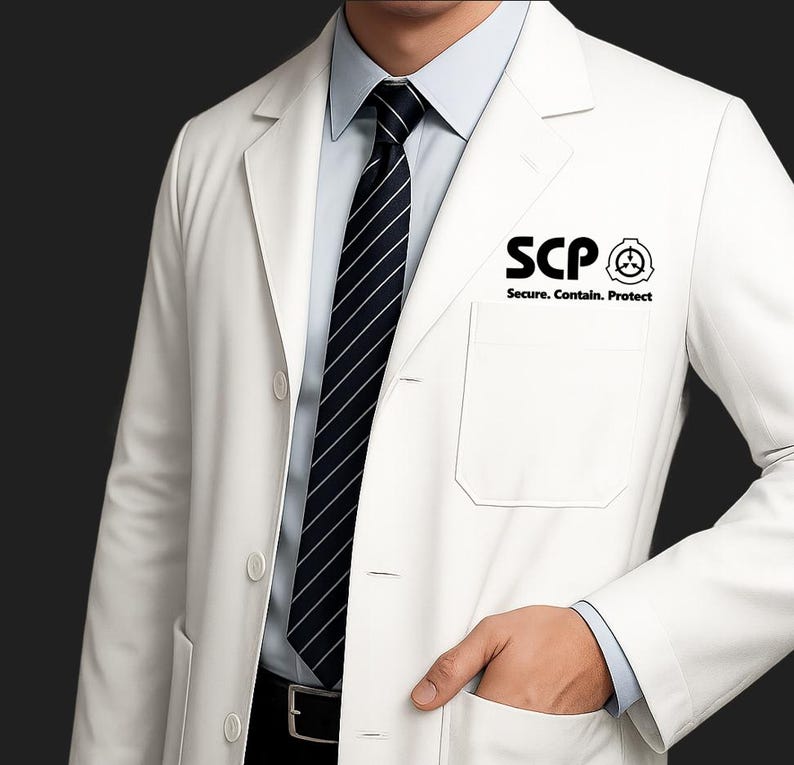SCP Dr. Bright Lab Coat Cosplay Costume – SCP Foundation Scientist ...