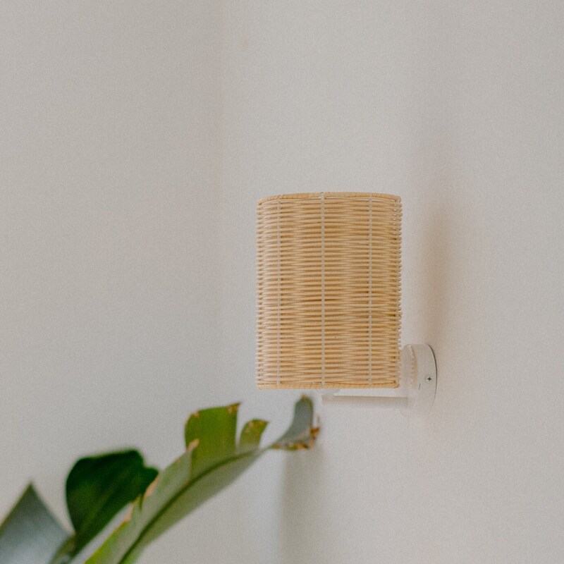 Rattan Wall Light - Etsy