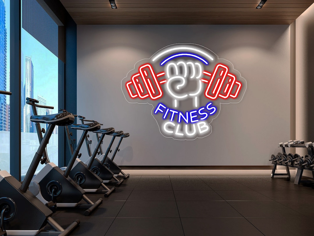Increíble decoración de letreros de neón para gimnasio - Etsy España