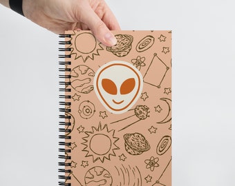 Celestial Spiral Notebook Black - Etsy