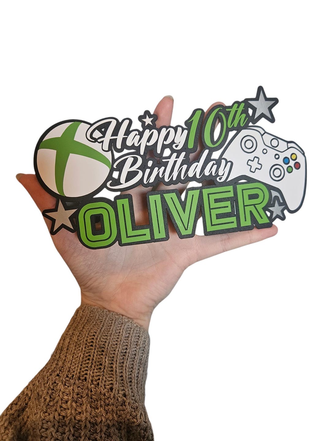 Personalised Custom XBOX Gamer Cake Topper - Etsy