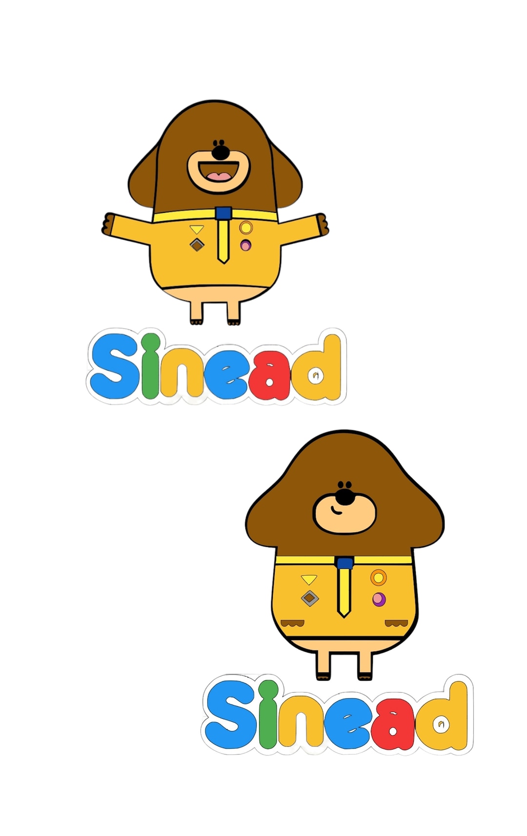 Hey Duggee Cbeebies Personalised Decal Name Sticker Self Adhesive Label ...