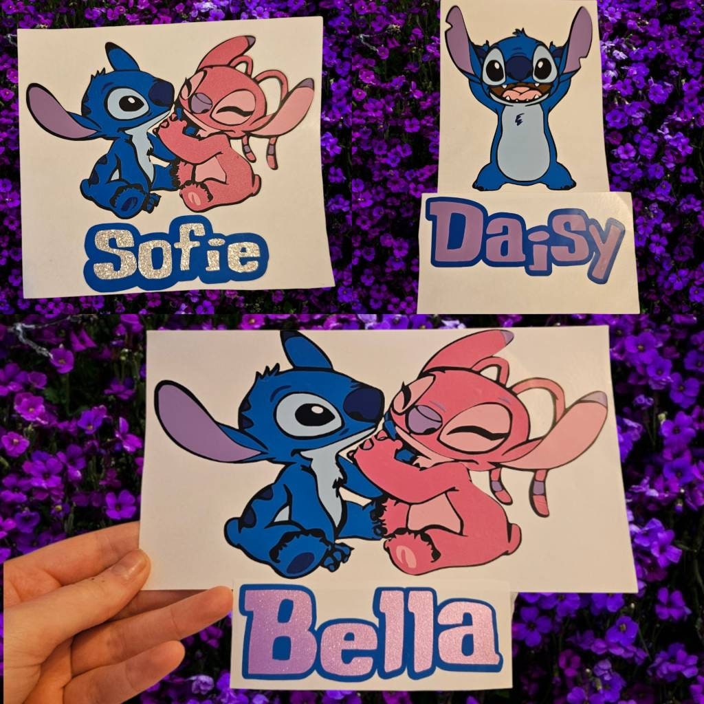 Lilo and Stitch Personalised Decal Name Sticker Self Adhesive Label ...