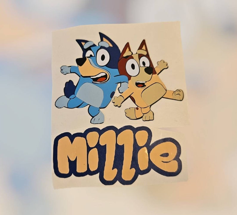 Bluey and Bingo Cbeebies Character Personalised Decal Name - Etsy Singapore