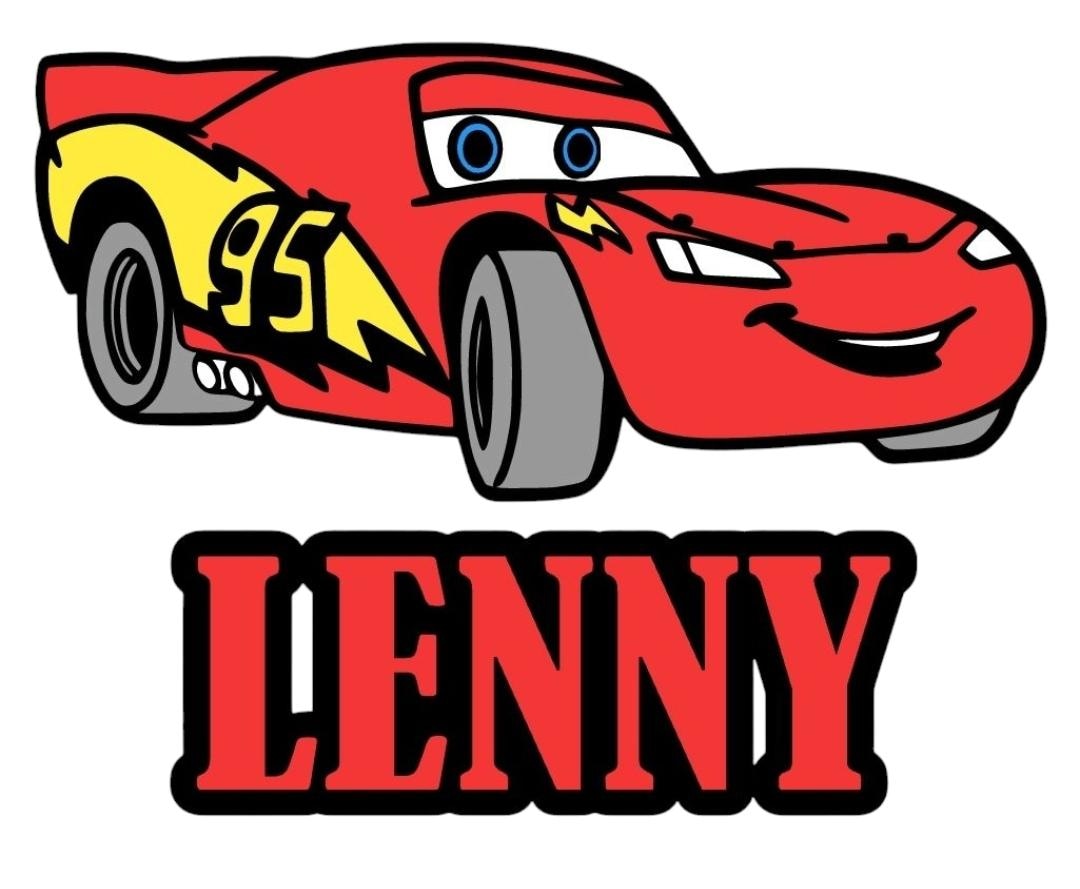 Cars. Lightning Mcqueen Personalised Decal Name Sticker Self Adhesive ...