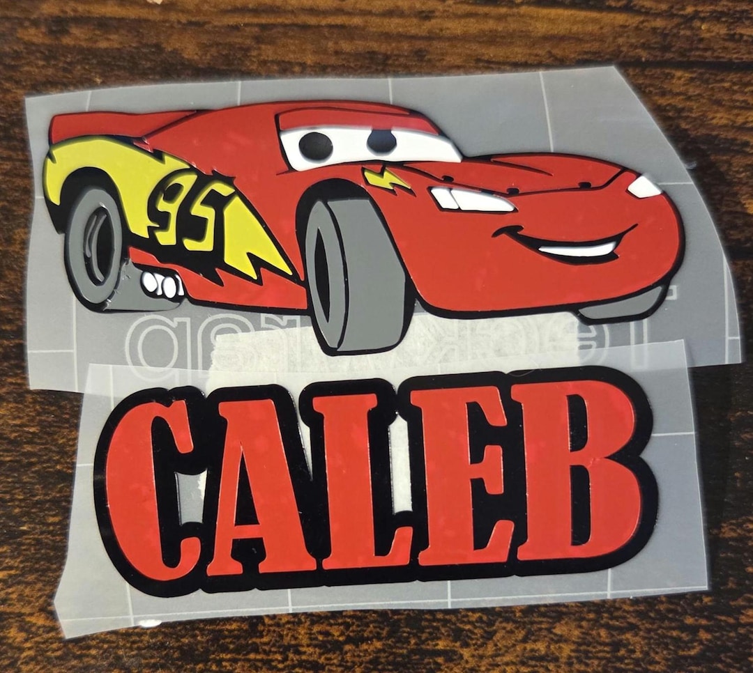 Cars. Lightning Mcqueen Personalised Decal Name Sticker Self Adhesive ...
