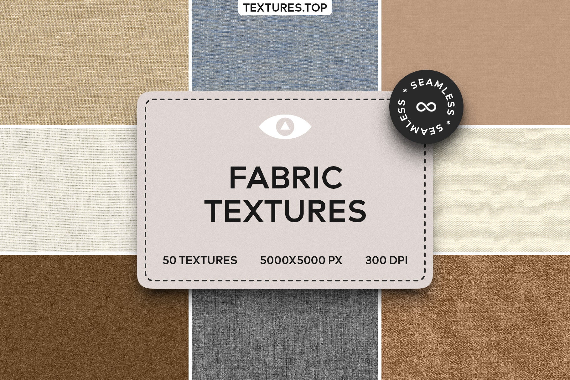 Seamless Fabric Digital Textures, Background Pattern Collection, Instant Download, Printable ...