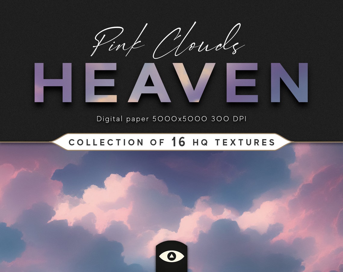 Pink Clouds Heaven Digital Textures, Background Pattern Collection ...
