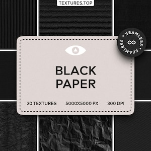 Seamless Black Digital Paper Textures, Background Pattern Collection ...