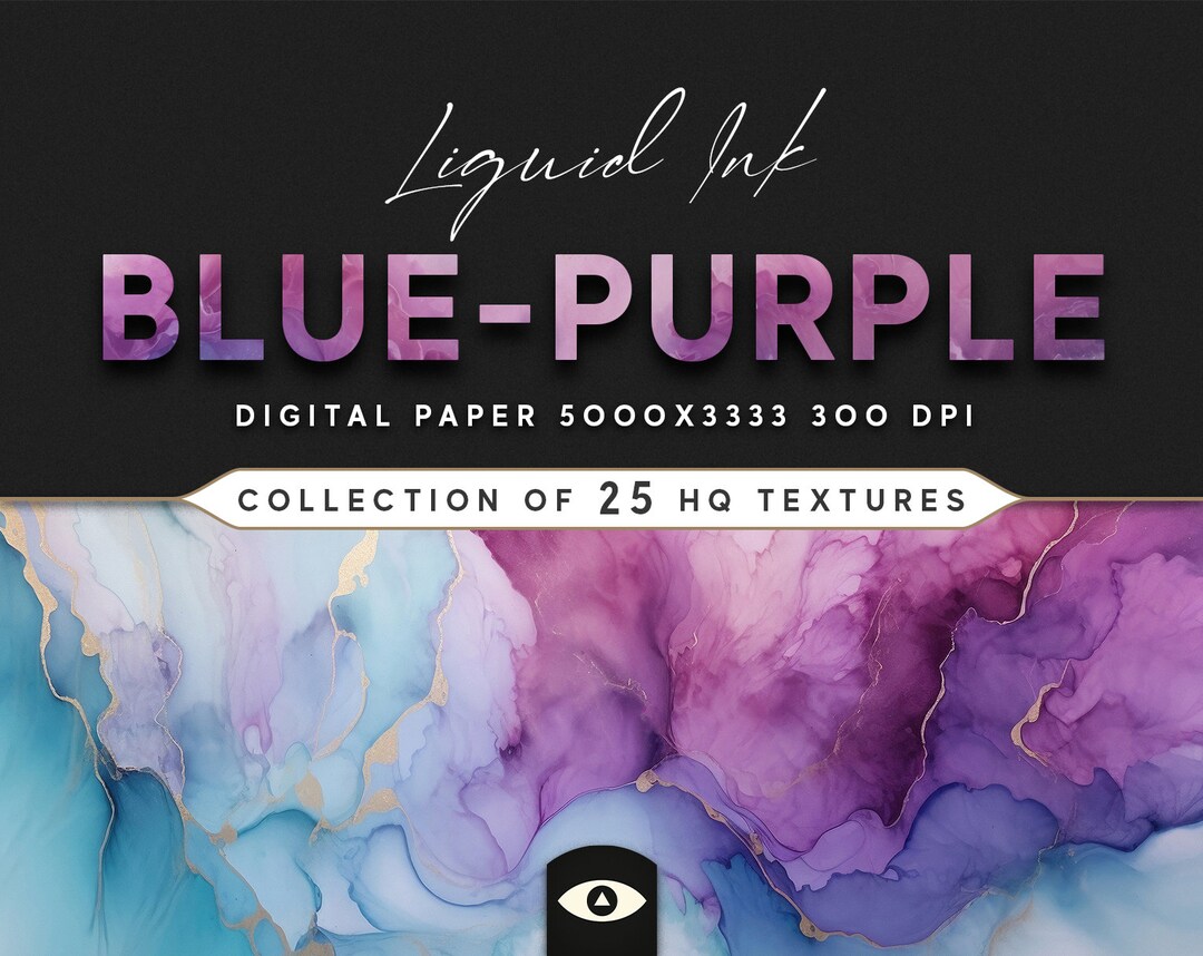 Liquid Ink Blue-purple Digital Textures, Background Pattern Collection ...