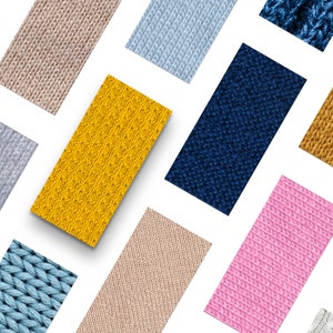 Seamless Knit Digital Textures, Background Pattern Collection, Instant ...