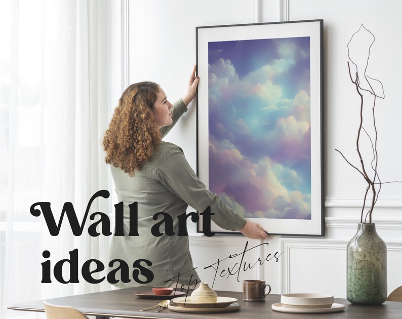 Pink Clouds Heaven Digital Textures, Background Pattern Collection ...