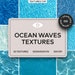 Seamless Ocean Waves Digital Textures, Background Pattern Collection ...