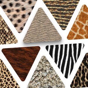 Seamless Animal Skin & Fur Digital Textures, Background Pattern ...