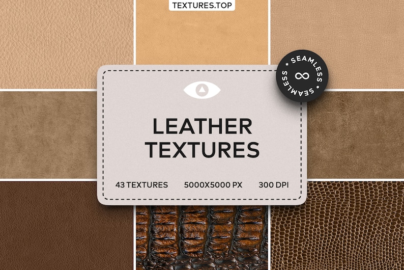 Seamless Leather Digital Textures, Background Pattern Collection ...