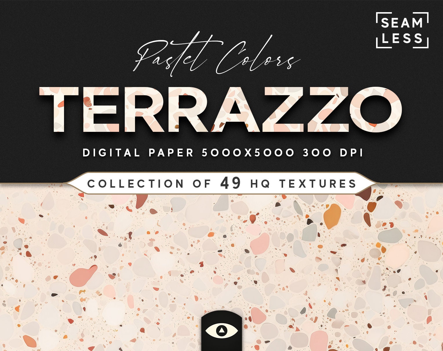 Pastel Colors Terrazzo Texture Pack, Chic and Modern Digital ...