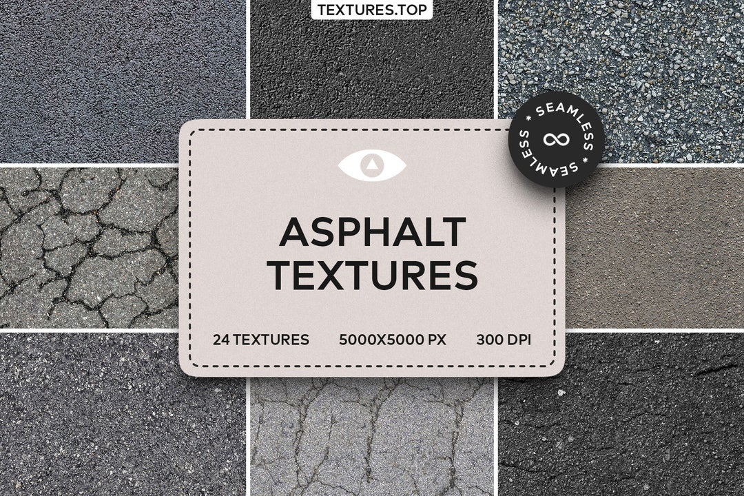 Seamless Asphalt Digital Textures, Background Pattern Collection ...