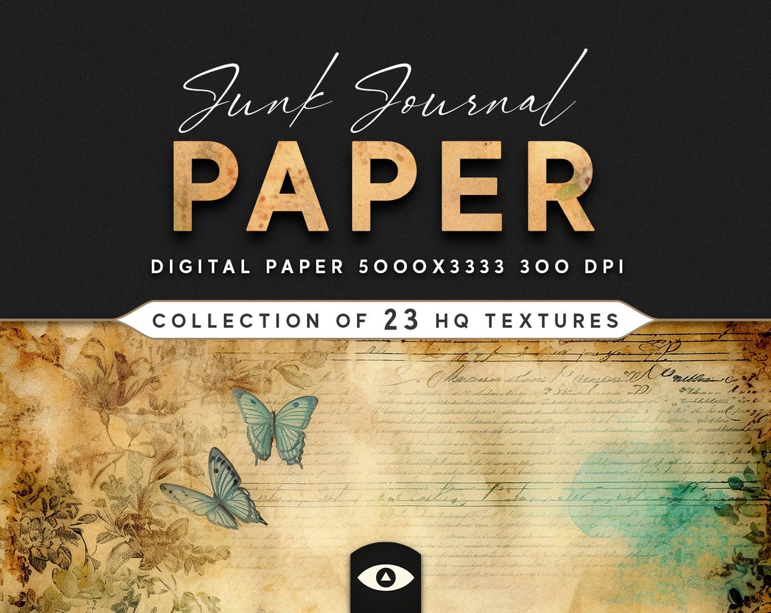 Junk Journal Paper Backgrounds Digital Textures, Background Pattern ...