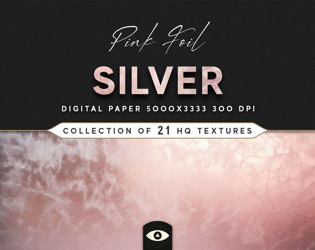 Pink Foil Silver Digital Textures, Background Pattern Collection ...