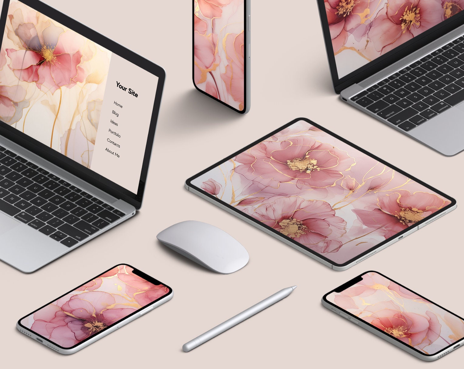 Alcohol Ink Flowers Digital Textures, Background Pattern Collection, Instant Download, Printable ...