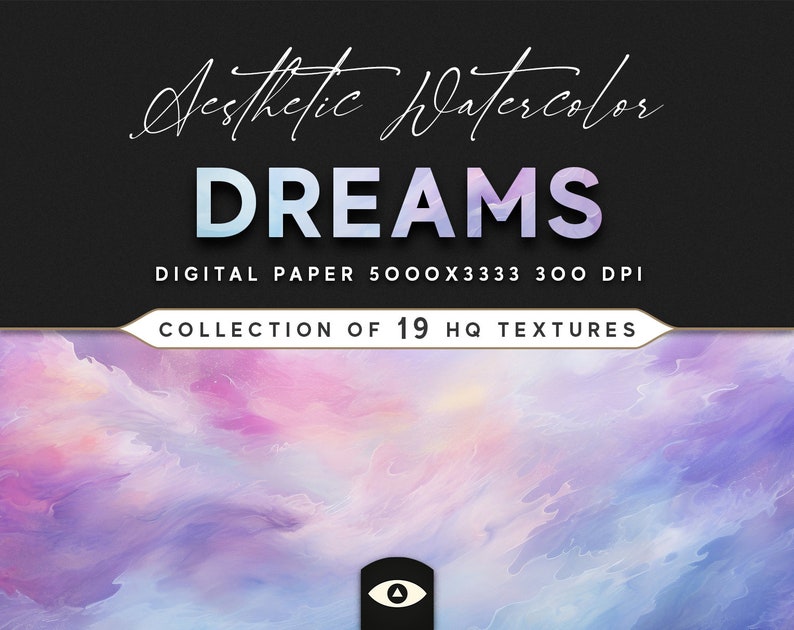 Aesthetic Watercolor Dreams Digital Textures, Background Pattern ...
