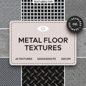 Seamless Metal Floor Digital Textures, Background Pattern Collection ...