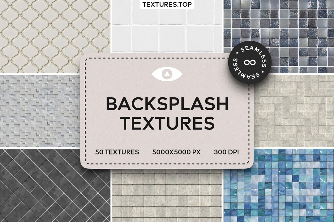 Seamless Backsplash Digital Textures, Background Pattern Collection ...