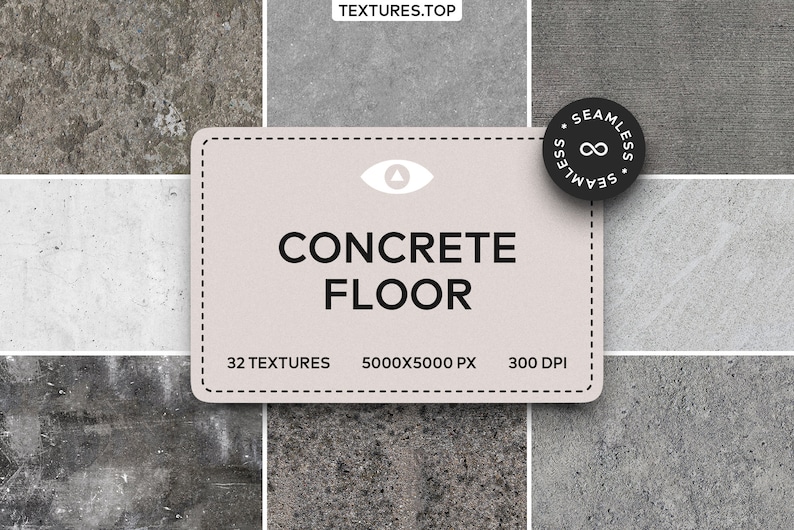 Seamless Concrete Floor Digital Textures, Background Pattern Collection ...