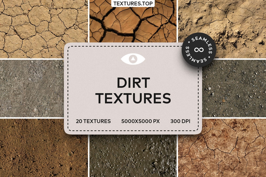 Seamless Dirt Digital Textures, Background Pattern Collection, Instant ...