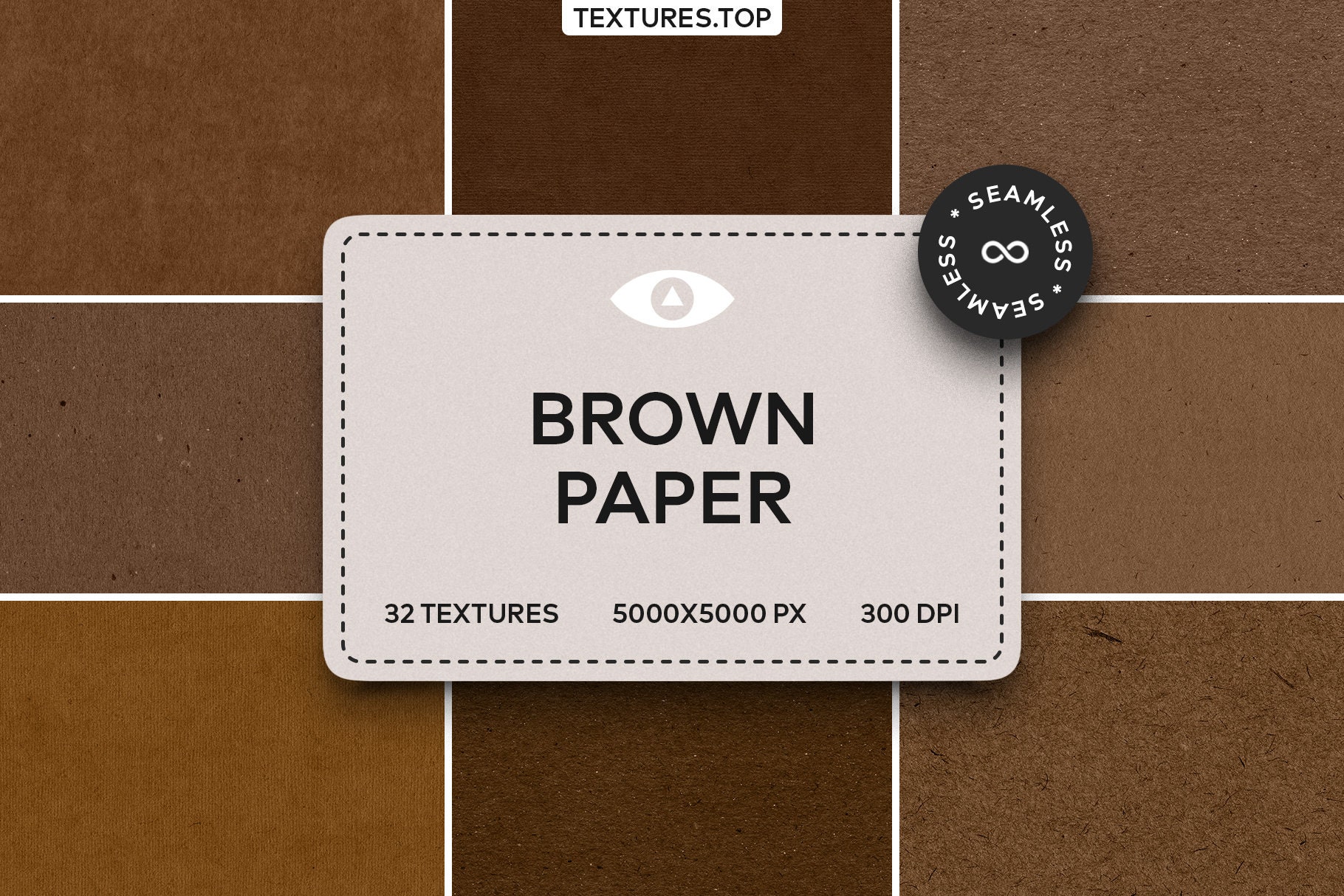 Seamless Brown Digital Paper Textures, Background Pattern Collection ...