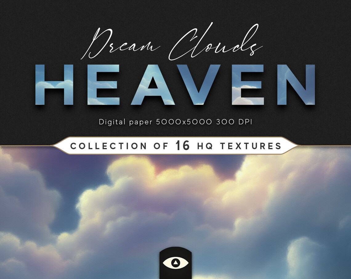 Dream Clouds Heaven Digital Textures, Background Pattern Collection ...