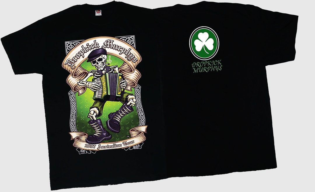 New DTG Printed T-shirt - Dropkick Murphys - Middle Finger - Size- S,M ...