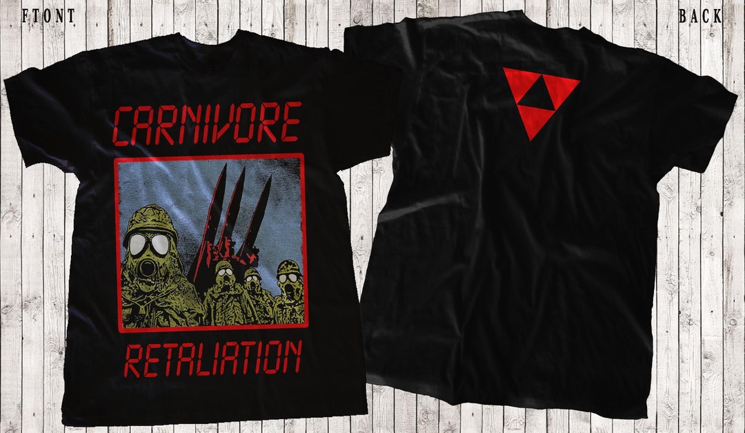 New D T G Printed T-shirt - CARNIVORE - Retaliation - Size- S,M,L,XL,2 ...